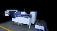 China HX120DH Three Knife Trimmer 4200 Cuts per Hour Dual Pre Stacking Inline Book Trimmer for sale
