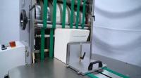 China Vertical Press Stacker Delivery 500kg Weight Height Adjustable Infeed For Multiple Ups Delicate Papers for sale