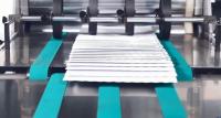 China Paper Folding Machine Designed to Remove Air from Folded Products Using Stream Press Stack Delivery Ensuring Consistent Fold for sale