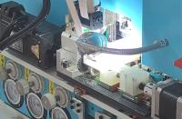 China HX20EPL Semi Auto Elastic Pen Loop Applying Machine Automatic Hot Melt Gluing for sale