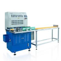 China Auto Double Head Hydraulic Round Corner Cutter With Auto Feeding And Collecting for sale