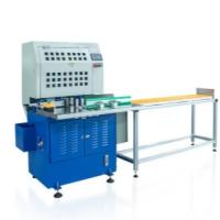 China Auto Double Head Hydraulic Round Corner Cutter With Auto Feeding And Collecting for sale