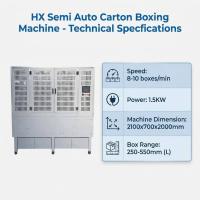 China HX Semi Auto Carton Boxing Machine Developed Based On Graphic Arts Industry Practical Experience for sale