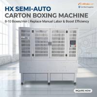 China HX Semi Auto Carton Boxing Machine Developed Based On Graphic Arts Industry Practical Experience for sale