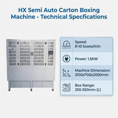 China HX Semi Automatic Book Packing Machine Reducing Labor Reliance For Traditional Boxing Work for sale