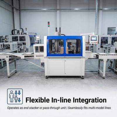 China HX681 Pile Stacking Machine With Turntable Rotating Books At 90 And 180 Degree Angles for sale