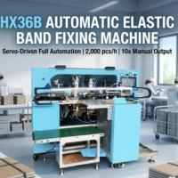China HX36B Automatic Notebook Elastic Band Fixing Machine Completing Punching Threading Gluing And Stacking for sale