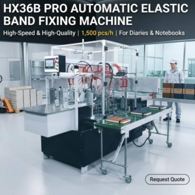 China HX36B PRO Automatic Diary Notebook Elastic Band Fixing Machine For Hardcover And Softcover Processing for sale