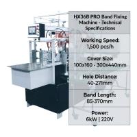 China Automatic HX36B PRO Stationery Processing Machine For Diary Notebook Elastic Band Mounting for sale