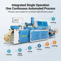 China HXM13 Servo Driven Kraft Paper Wrapping Machine with 10 Packs Per Minute Max Speed for sale