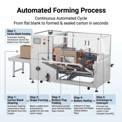 China HXP40E Continuous Carton Processing Machine With Auto Feeding Forming And Discharging Function for sale