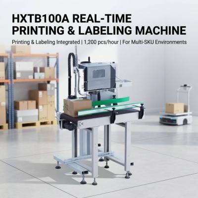 China HXTB100A Real-Time Printing and Labeling Machine For Multi SKU E-commerce Logistics Production for sale