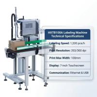 China HXTB100A Automatic Print And Apply Labeling Machine With 1200 PCS Per Hour Speed for sale