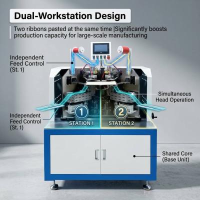 China Automated Certificate Ribbon Attaching Equipment With Adjustable Size And Ribbon Width Range for sale