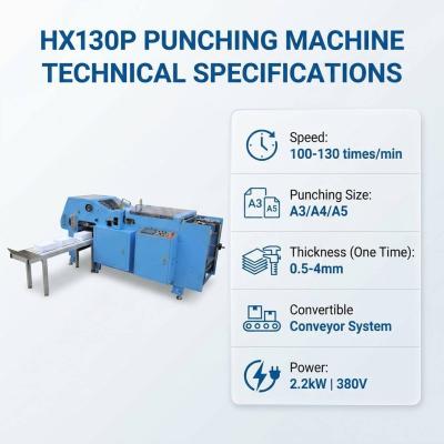 China Automatic Punching Machine Running 100–130 Times Per Minute For Notebook And Exercise Book Production for sale