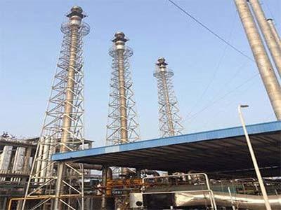 China High-Rack Industrial Torch System for Flammable Gas Treatment with PLC Control and Steam Injection Technology for sale