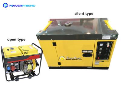 China AC Single / Three Phase Small Portable Generators Open / Silent Type 3kva 5kva 6kva for sale