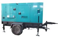 China 150KVA Two Wheels Cummins Trailer Mounted Diesel Generators With Lighting for sale