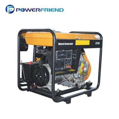 China AC 6-7kw Motor Small Portable Generators Diesel Electric Start for sale