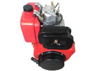 China Red color High Performance Diesel Engines 1 cylinder air cooled electric start for sale