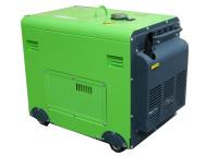 China 4.5kw diesel silent portable generator green color 100% Copper 1 phase for sale