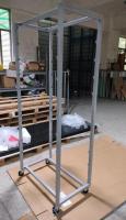 China Powder Coated Heavy Duty Garment Rack On Wheels Apparel Display Fixtures Non Rusting for sale