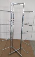 China Easy Assembly 4 Arm Clothing Rack 4 Way Apparel Rack Amazing Design for sale
