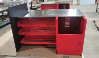 China Smart Modern Retail Checkout Counters Convenience Store Cashier Counter Powder Coated for sale