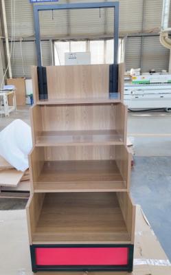 China Multi Slot Wooden Shelf Display Stylish Timber Display Stand Rust Resistant for sale