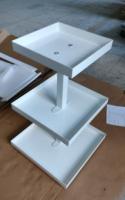 China Metal 3 Tier Display Stand Square Metal Store Fixture 26.5