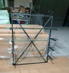 China Metal And Glass Etagere Wall Unit Powder Coating Various Sizes Available for sale
