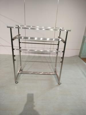 China Adjustable Height Boutique Clothing Display Racks With Wheels And Double Rod for sale