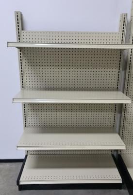 China 36'' X 16'' X 60'' Gondola Metal Store Shelving With Single Side Sections for sale