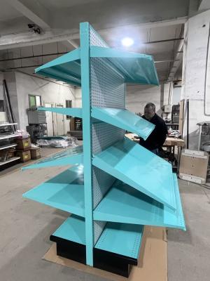 China Rustproof Retail Metal Gondola Shelving Display Gondola Display Stands Customizable for sale
