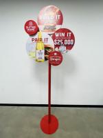 China AT-0140 R1 TFE Sutter Home Retail Display Stand Instruction Red Lightweight for sale