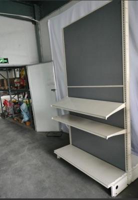 China Multi Tier White Retail Shelving Unit Warehouse Style Store Shelving Fixtures for sale