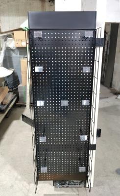 China Commercial Metal Pegboard Display Rack Multifunctional  With Label Slots for sale