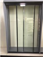 China Minimalist Glass Sliding Door Display Cabinet Adjustable Shelves AT-0035 for sale