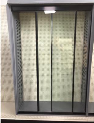 China Minimalist Glass Sliding Door Display Cabinet Adjustable Shelves AT-0035 for sale