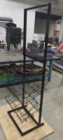 China 3 Tier Sign Hold Retail Display Rack With Three Baskets Stable for sale