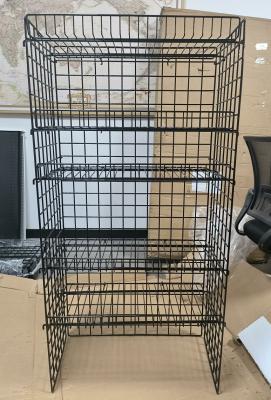 China 36'' W X 60'' H X 24'' D  Retail Wire Display Racks Black Powder Coating for sale