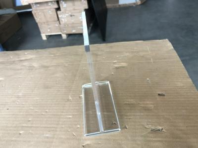 China Acrylic Sign Holder 4x6 Inches T Shape Double Sided Desktop Sign Holder for sale