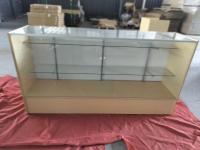 China Custom Sizes Wood Framed Retail Glass Display Cabinet Retail Glass Showcase for sale