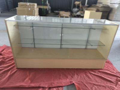China Custom Sizes Wood Framed Retail Glass Display Cabinet Retail Glass Showcase for sale