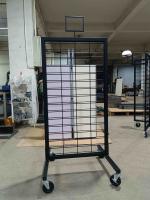 China 2 Way Mobile Display Rack Gridwall Panel Display Stand High Durability for sale