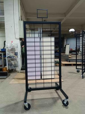 China 2 Way Mobile Display Rack Gridwall Panel Display Stand High Durability for sale