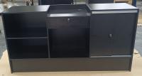China Melamine Finish Retail Counter Display Wood Unit Customized Shop Display Cabinet for sale