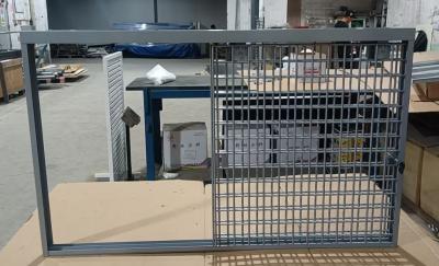China Silver Color Grid Structure Custom Display Rack Wire Grid Door Kit Erosion Resistant for sale