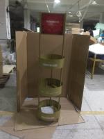 China AT-0176 3 Tier Metal Rotating Display Stand With Branding Area Space Saving for sale