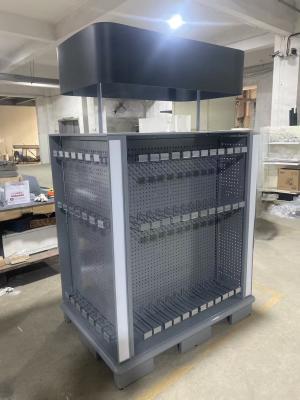 China AT-238  4 - Sided Perforated Metal Display Rack with Graphic Header - Custom Metal Display Rack for Retail Stores for sale